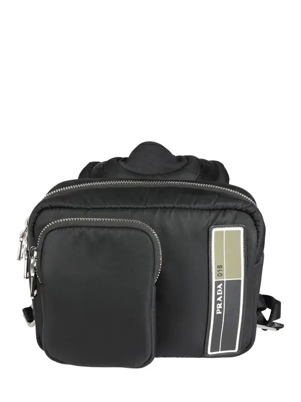 Prada Tessuto Pocket Nylon Backpack - Black