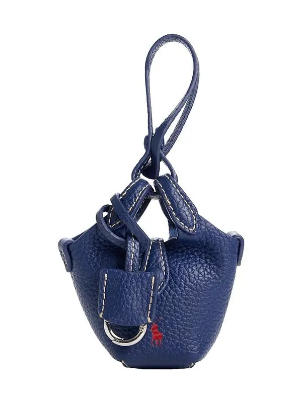 Polo Ralph Lauren Leather Bag Charm - Ink
