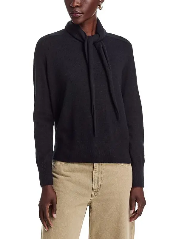 Bloomingdale'S Sweater With Tie Neck - Black
