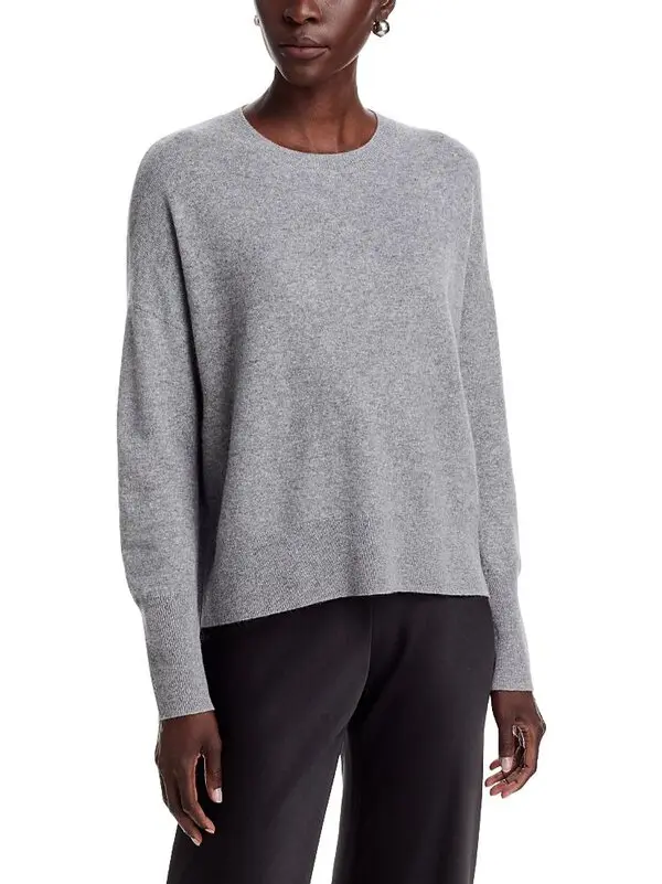 Bloomingdale'S Drop Shoulder Crewneck Sweater - Medium Grey