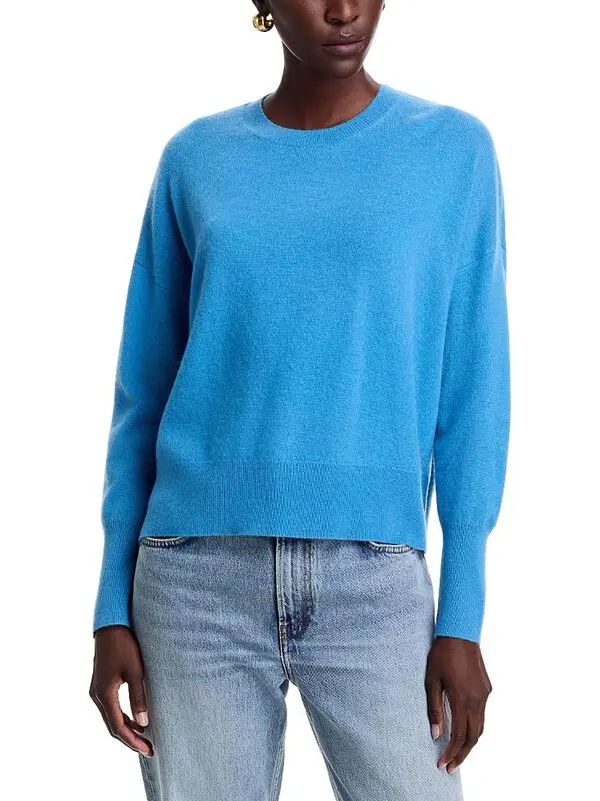Bloomingdale'S Drop Shoulder Crewneck Sweater - Water