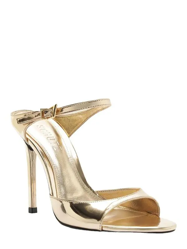 Schutz Lyra Patent Slip-on Sandals - Platinum