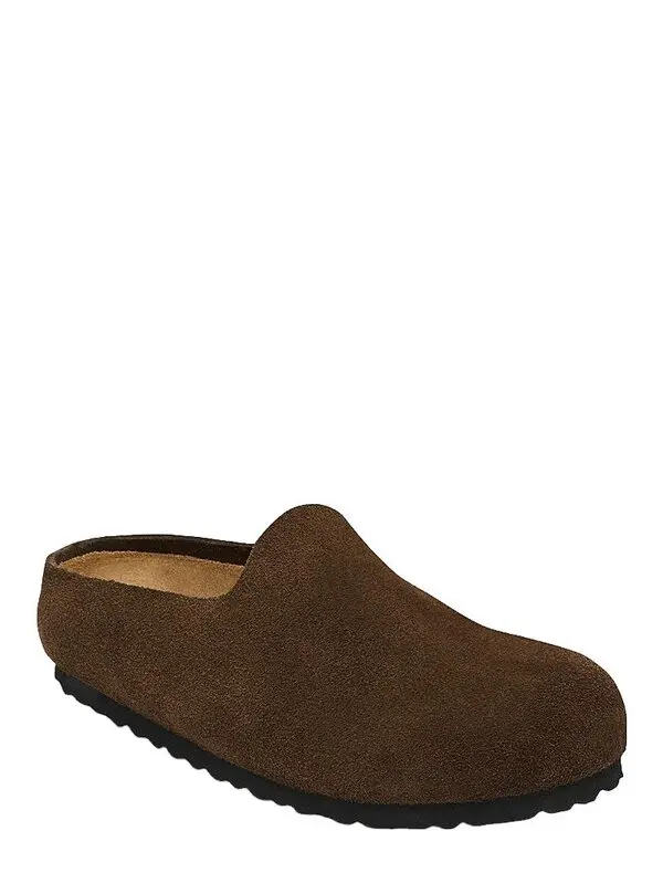 BIRKENSTOCK Amsterdam Wrapped Suede Clogs - Carafe