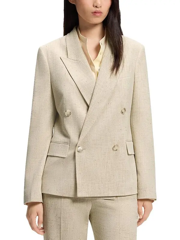Hugo Boss Jaleto Double Breasted Blazer - Tortoise Shell Melange
