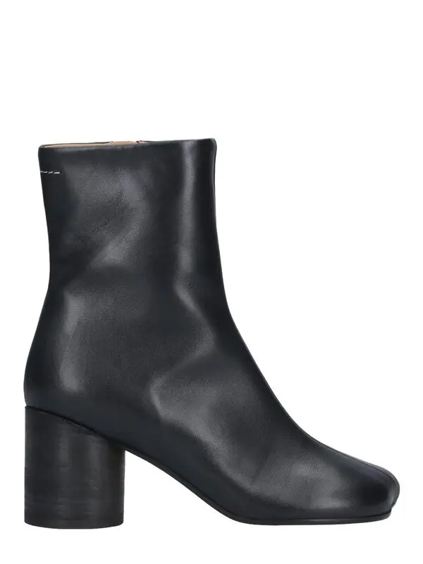 MAISON MARGIELA Leather Ankle Boots With Contrast Rubber Sole - Black