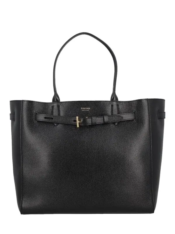 TOM FORD Leather Tote Bag - Black