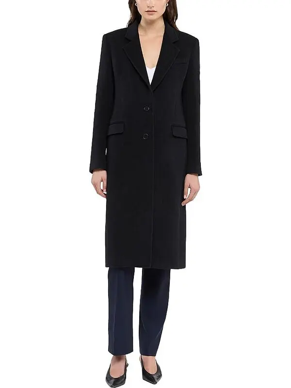 Another Tomorrow Tailored Coat - Black