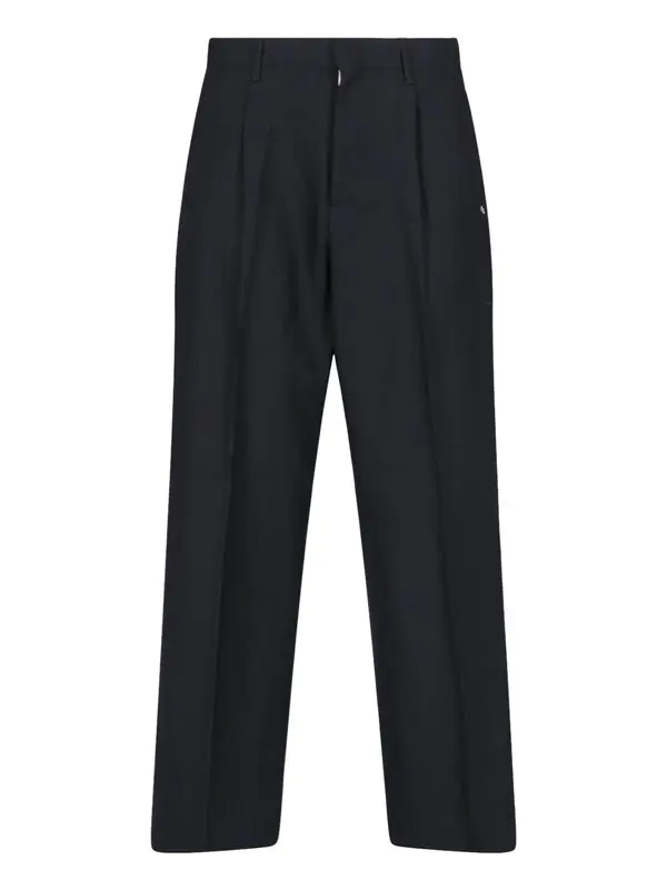 Our Legacy Horn-button Panama Wool Trousers - Black