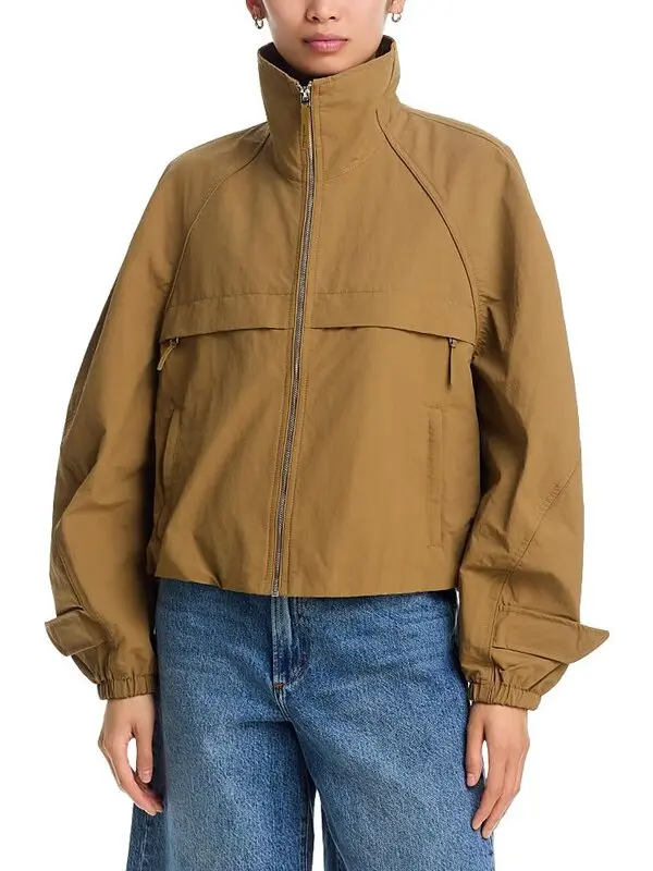 Acne Studios Technical Nylon Logo Jacket - Dark Khaki