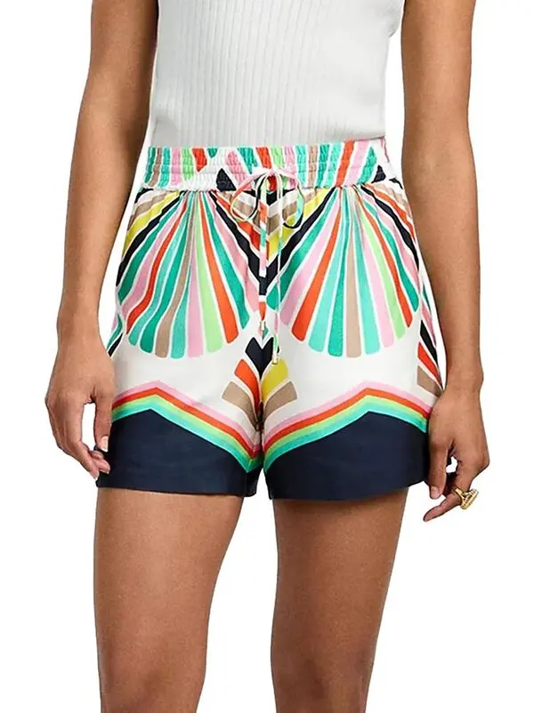 Trina Turk Beachgoer Printed Modal Drawstring Shorts - Coppelia