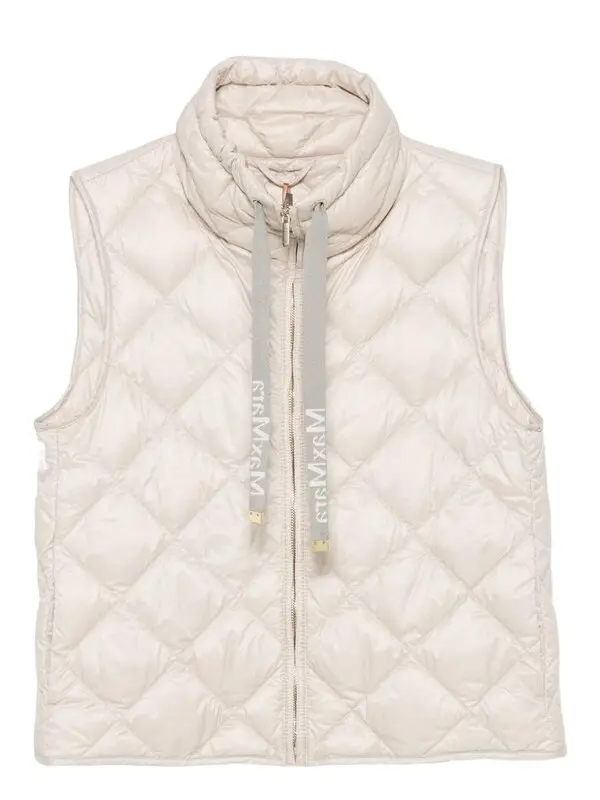 Max Mara Quilted Down Vest - Beige