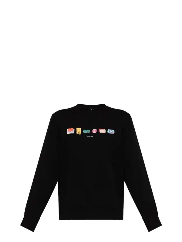 Paul Smith Graphic Print Cotton Sweatshirt - Black