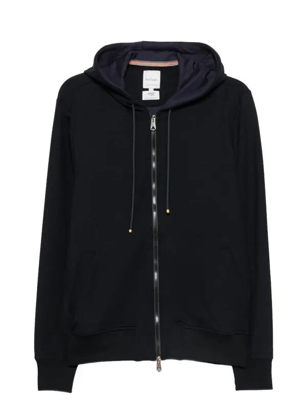 Paul Smith Zip-up Cotton Blend Hoodie - Blue