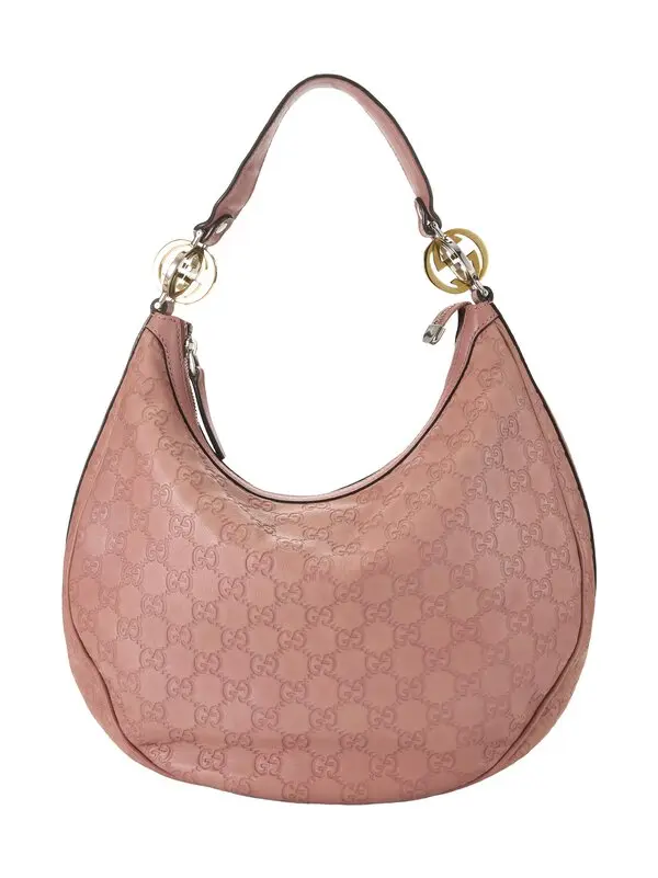 Gucci Guccissima Leather Hobo Bag - Pink