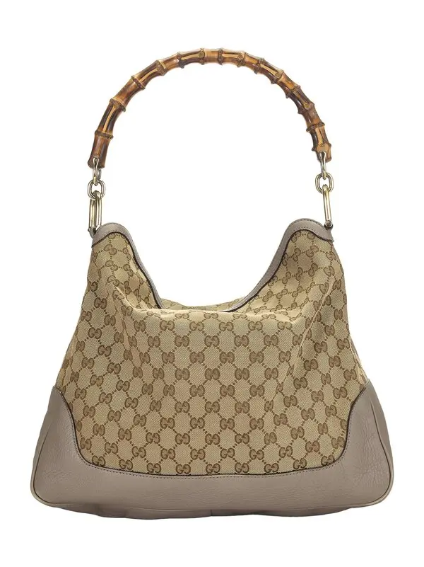 Gucci Diana Bamboo Hobo Bag - Grey