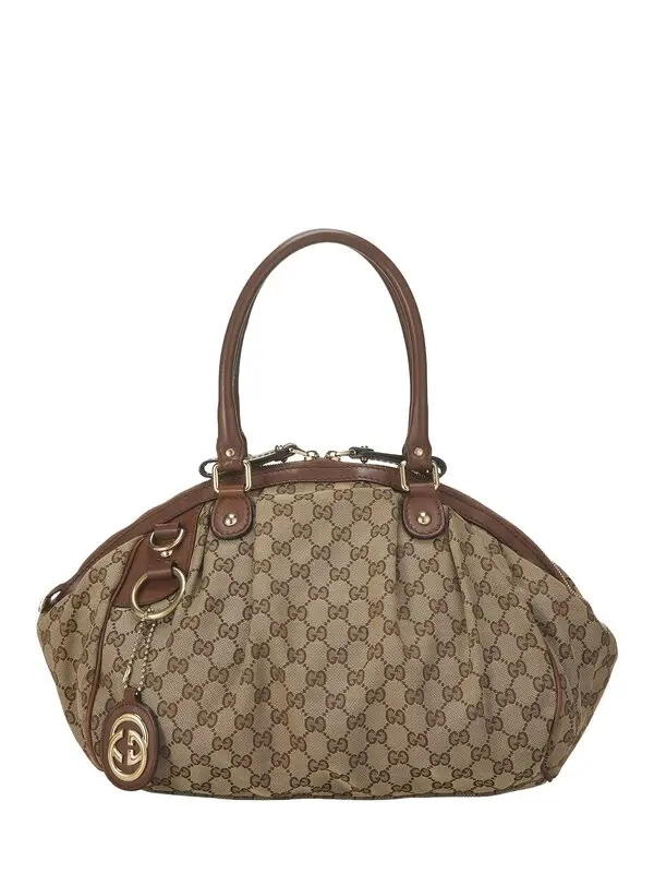 Gucci Sukey Boston Handbag - Brown