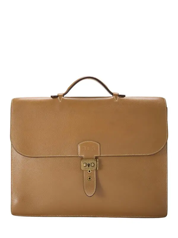 Hermès Sac A Dépêches 38 In Courchevel Leather - Natural