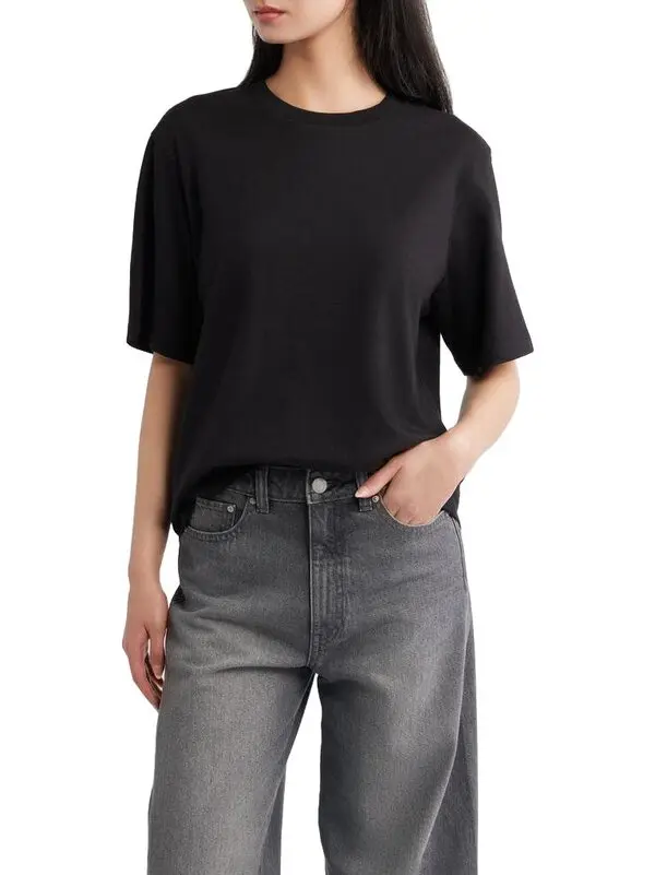 DL1961 Cotton Crewneck T-shirt - Black