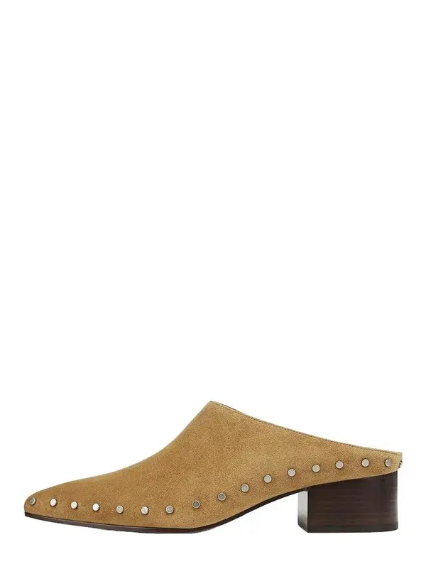 Vince August Studded Suede Mule - Honey Brown