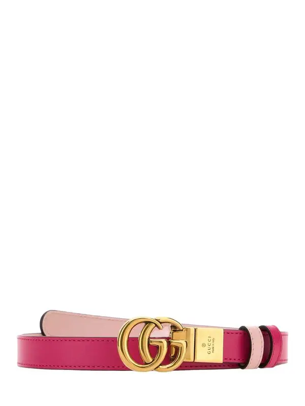 Gucci Gg Marmont Reversible Leather Belt - Pink