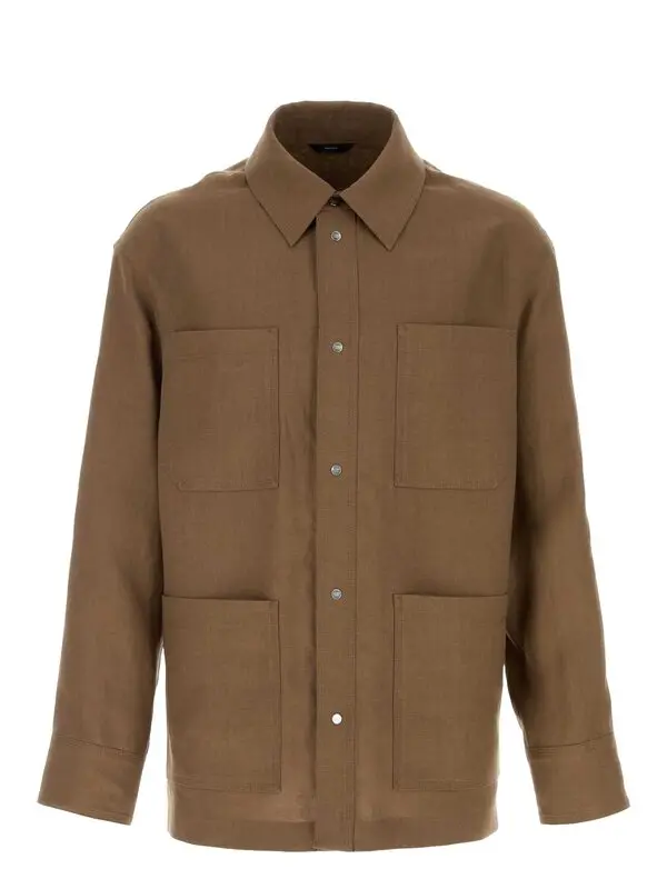 Fendi Linen Shirt - Brown