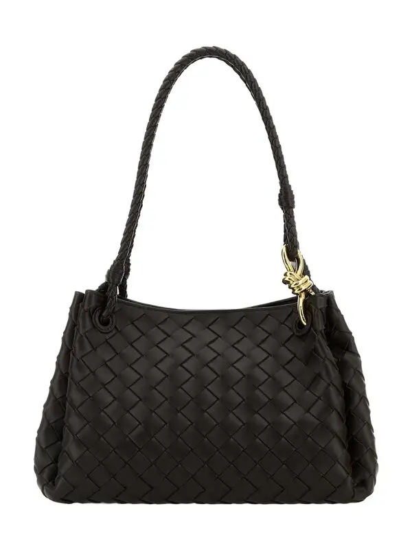 Bottega Veneta Dark Leather Parachute Handbag - Brown