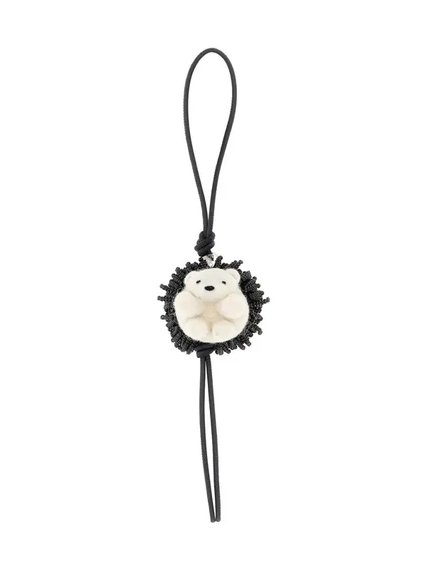 Loewe Leather Hedgehog Charm - Black