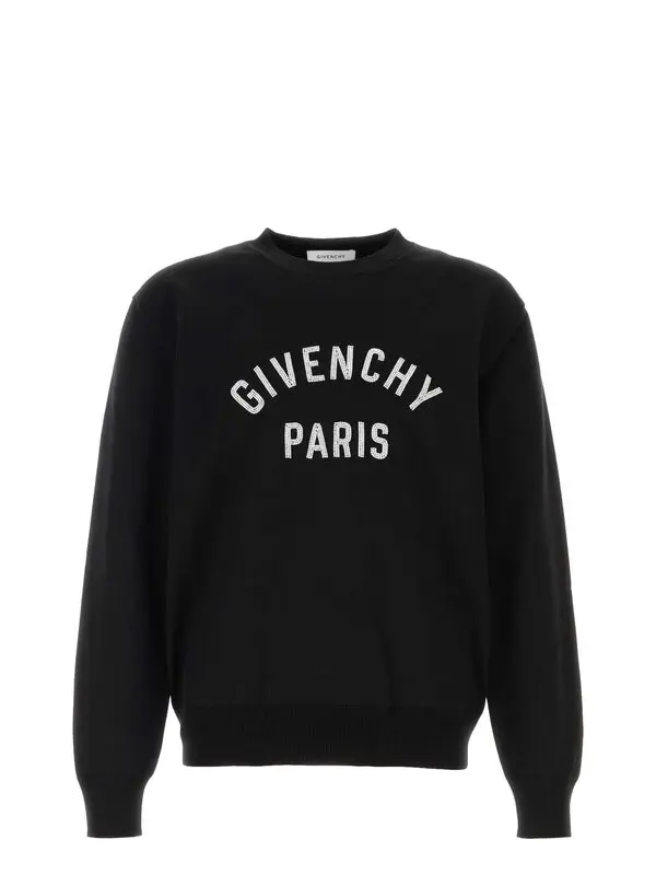 Givenchy Cotton Crew Neck Sweater - Black