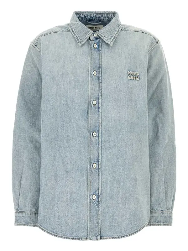 Miu Miu Light Denim Shirt - Blue