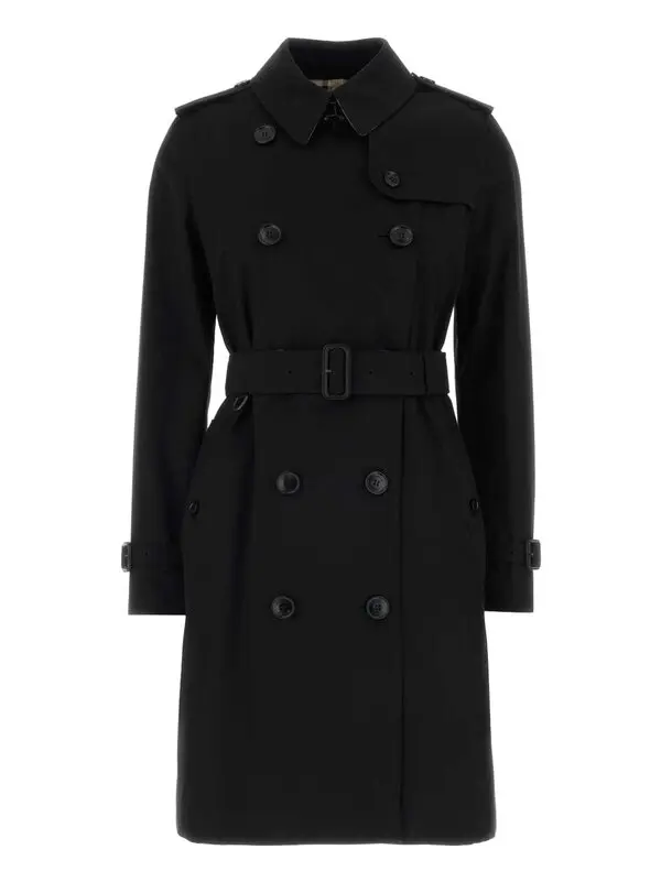 Burberry Gabardine Trench Coat - Black