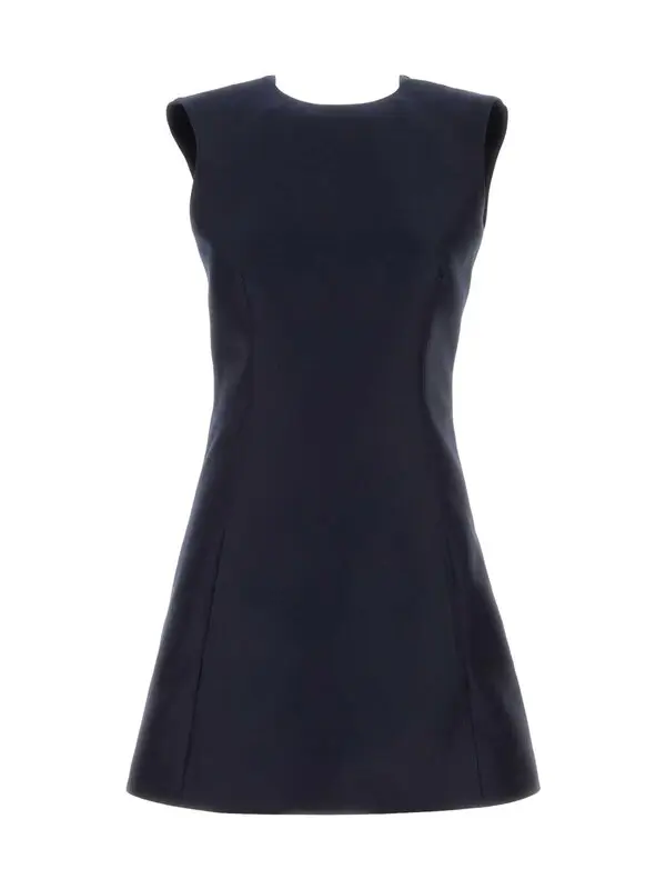 Balenciaga Wool Blend Mini Dress - Blue