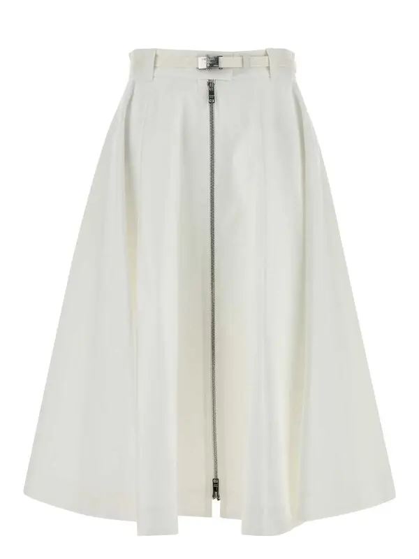 Prada Cotton Twill Skirt - White