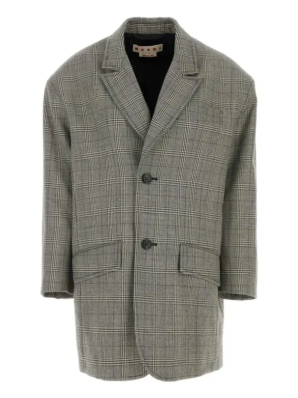 Marni Embroidered Wool Oversize Blazer - Multicolor