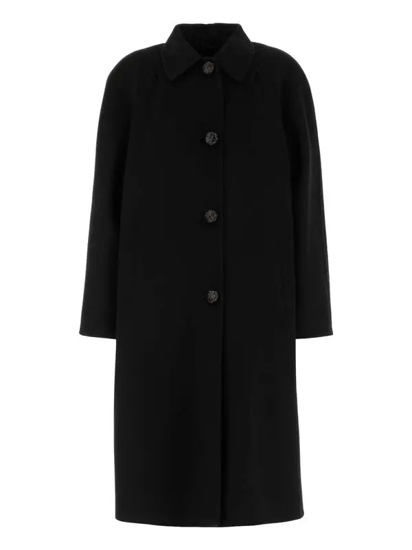 Prada Wool Blend Coat - Black