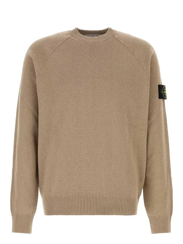 Stone Island Cappuccino Cotton Sweater - Brown