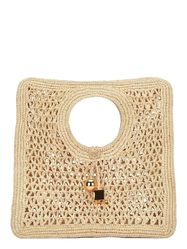 Jacquemus Le Petit Carre Sfilato Raffia Bag - Multicolor