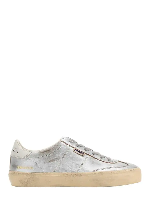 GOLDEN GOOSE Leather Soul Star Sneakers - Silver