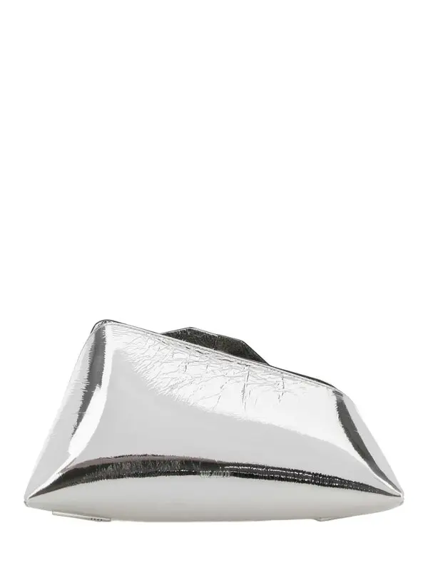 Attico Leather 8.30 Pm Clutch - Silver