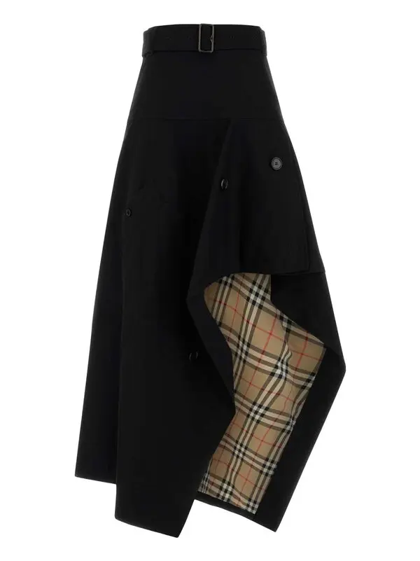 Burberry Gabardine Skirt - Black