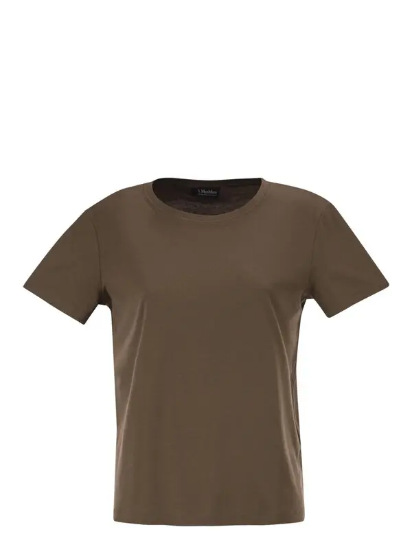 Max Mara Msmsegale Crewneck Jersey T-shirt - Brown