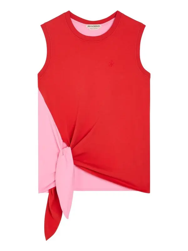 JW Anderson Color-blocked Cotton Tank Top - Red
