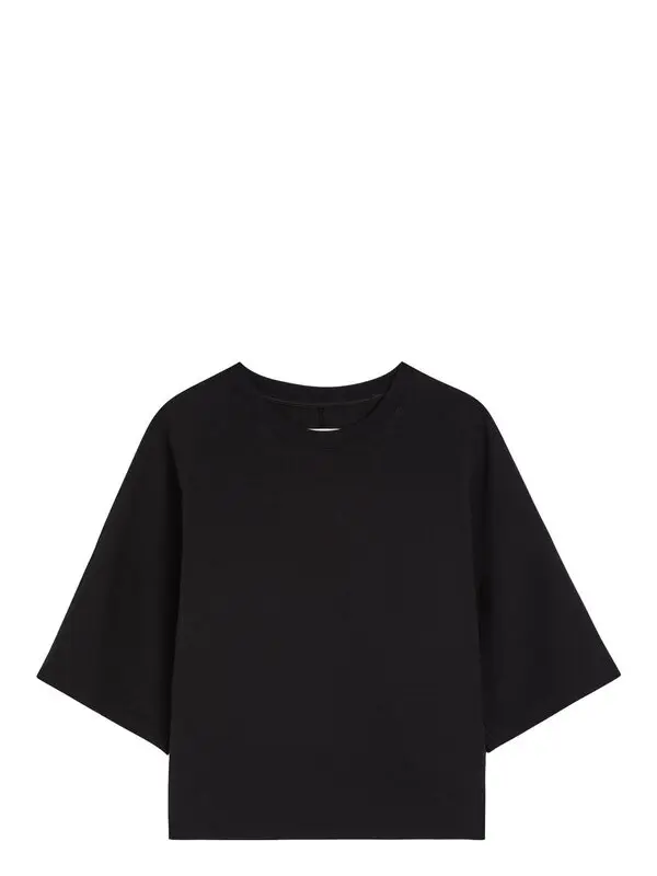 Ossou Rift Cropped Cotton-blend T-shirt - Black