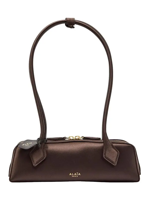 Alaïa Le Teckle Small Satin Shoulder Bag - Brown