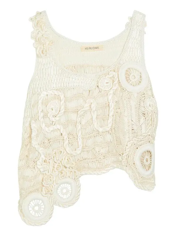 HEIRLOME Woven Silk And Cotton-blend Top - Ivory