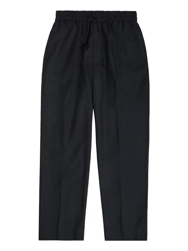 Officine Générale Wool And Cashmere-blend Trousers - Navy