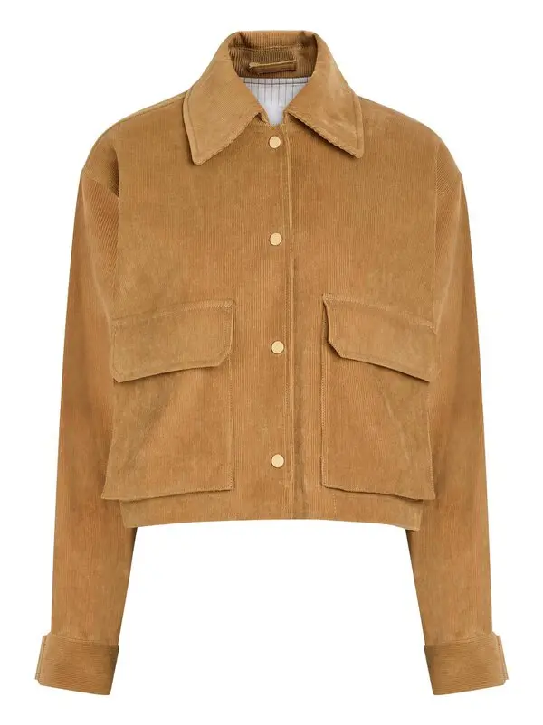 Maria Mcmanus Cropped Corduroy Jacket - Caramel