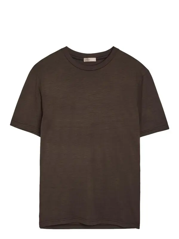 Herno Wool-jersey T-shirt - Dark Brown