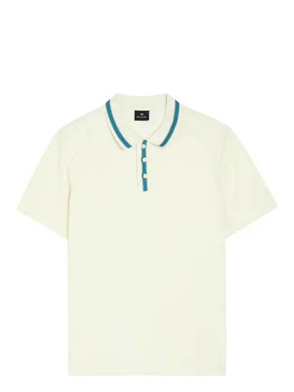 Paul Smith Striped-trim Cotton-blend Polo Shirt - White