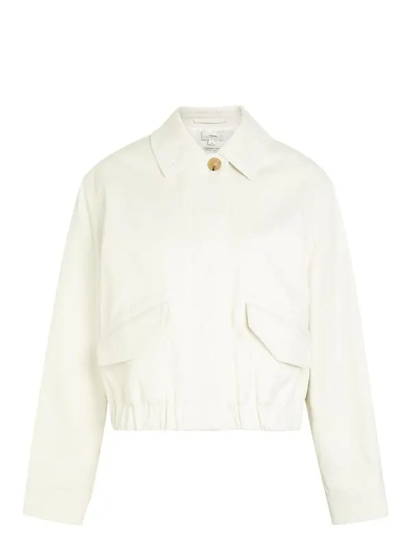 Vince Twill Jacket With Elasticated Hem - White