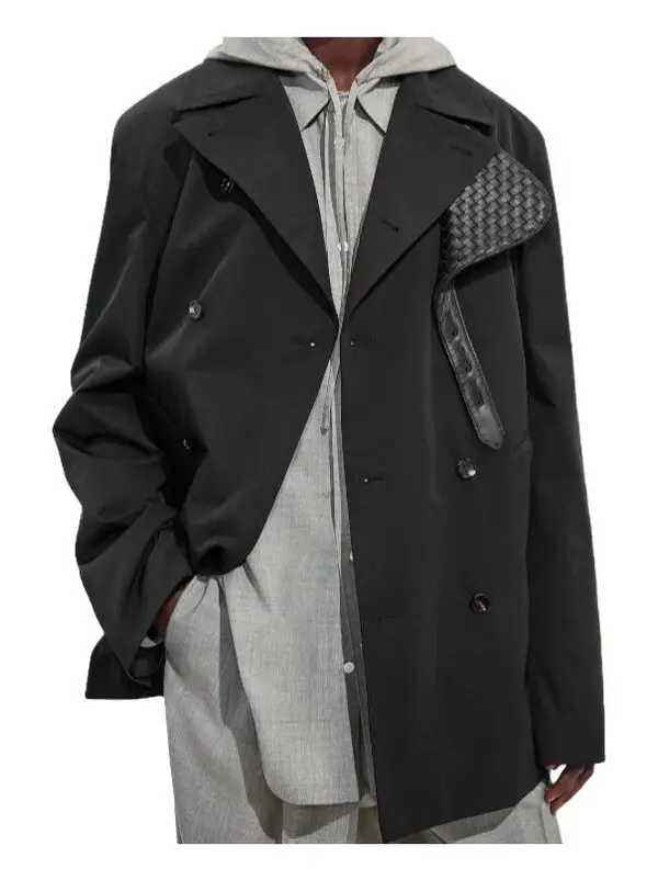 Bottega Veneta Nylon And Cotton Coat - Black